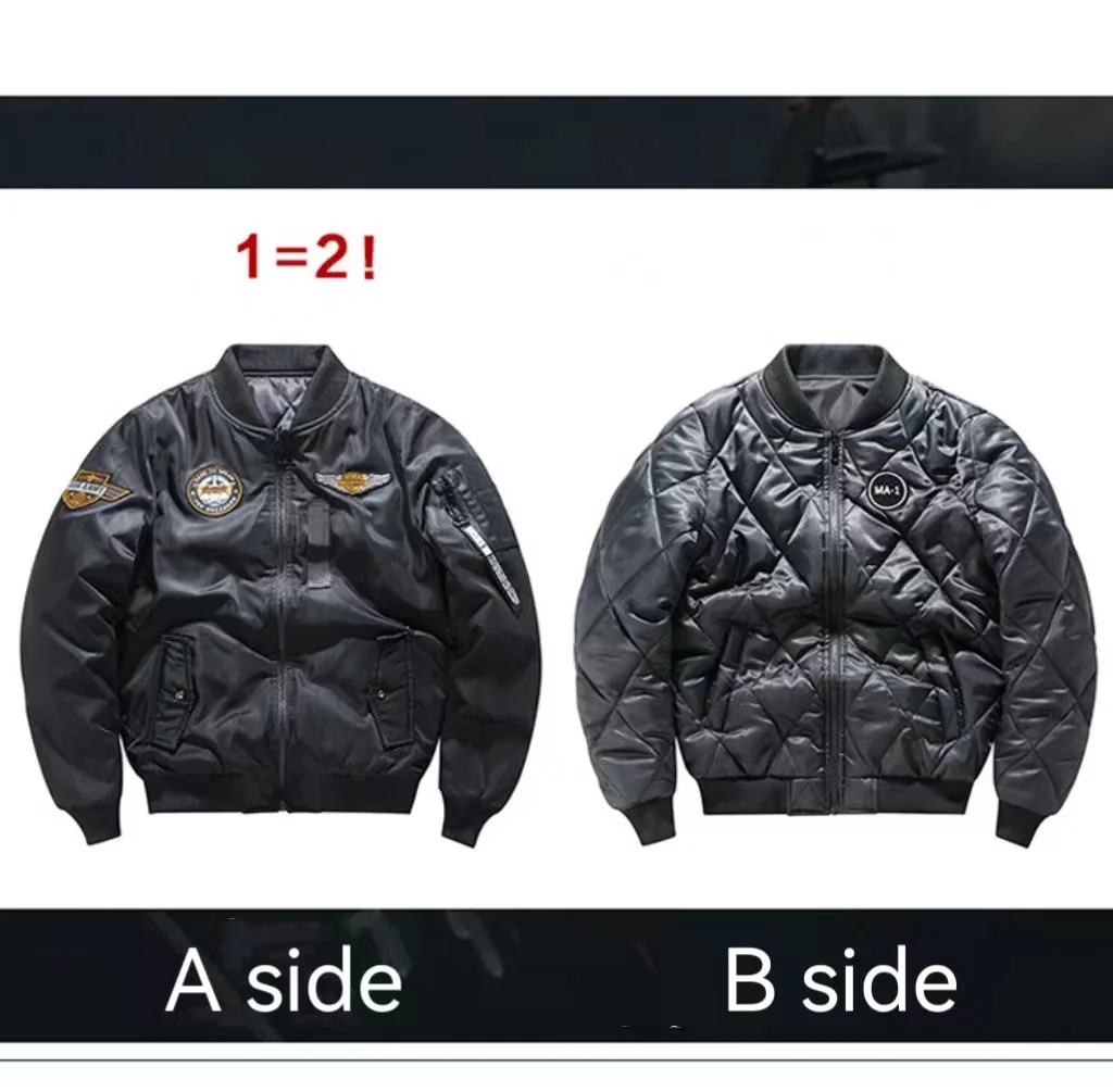 Men's plus-size padded jacket U.S. Air Force pilot jacket