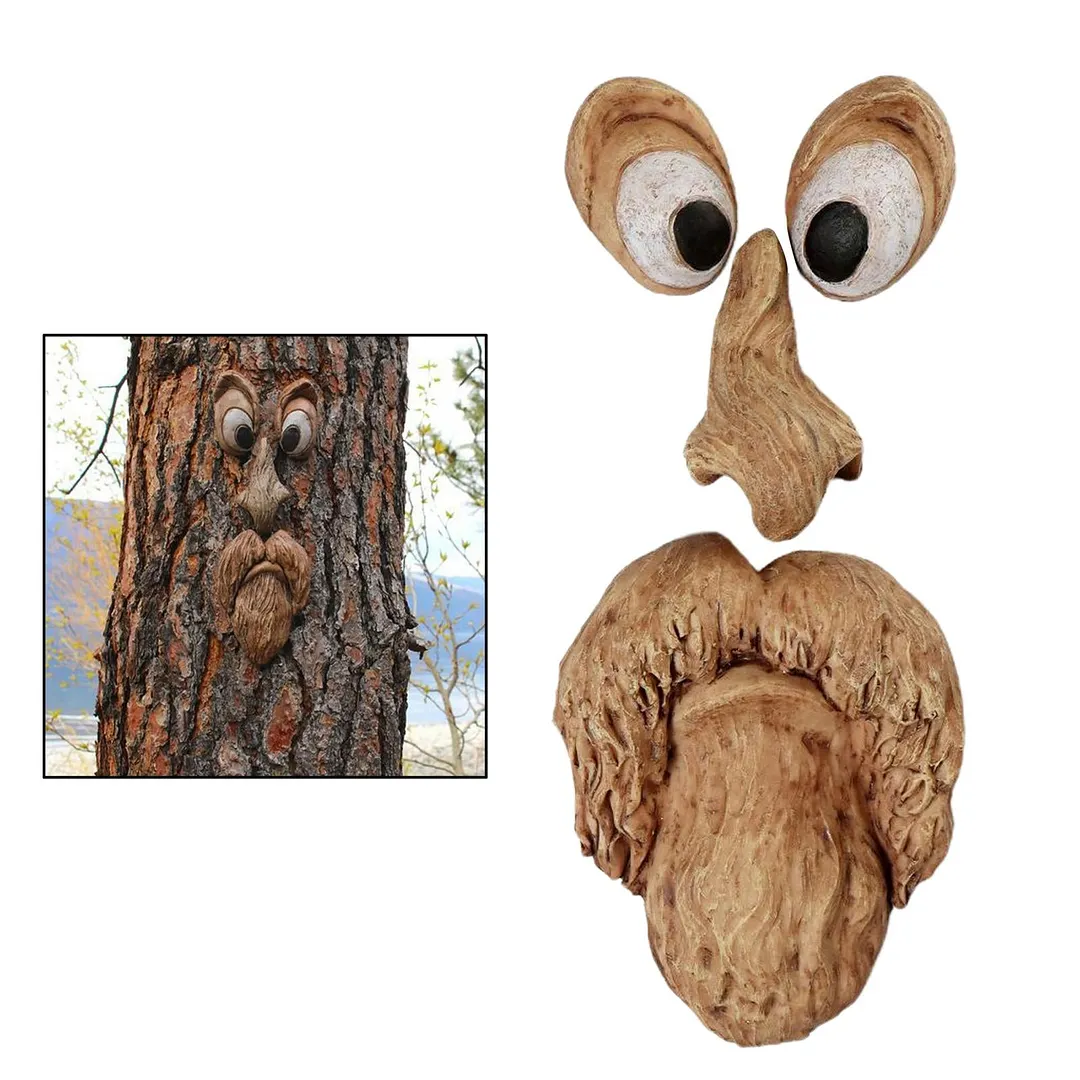 Tree Face Garden Decoration Fun Old Man Tree Huggers Scary Tree ...