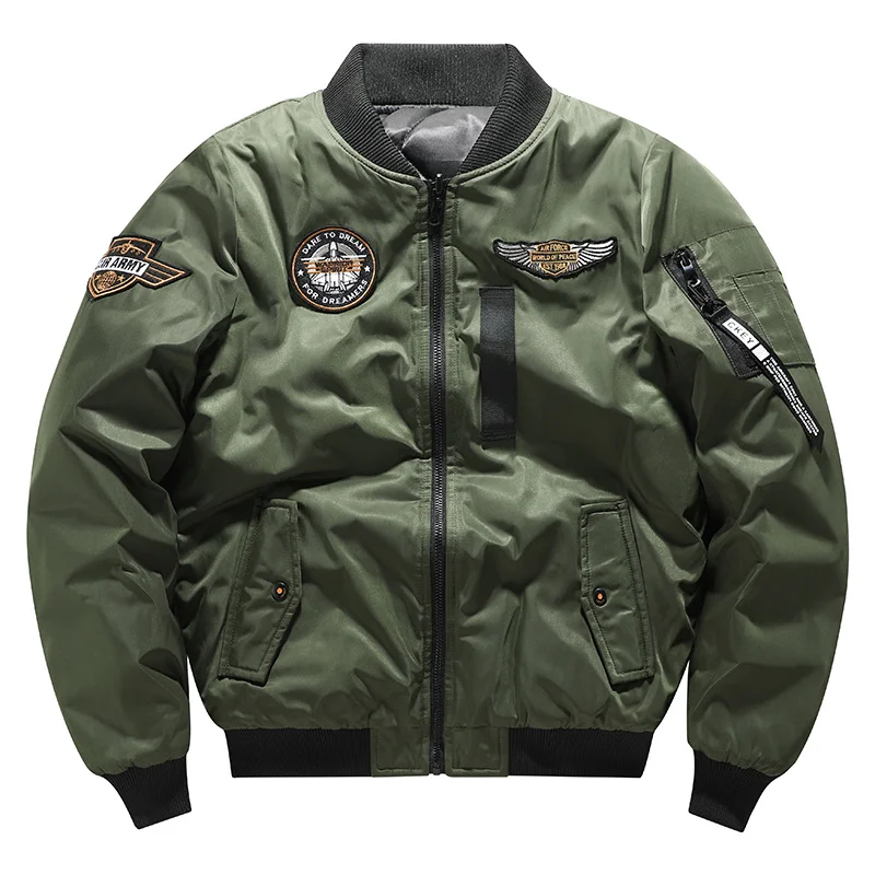 Men's plus-size padded jacket U.S. Air Force pilot jacket