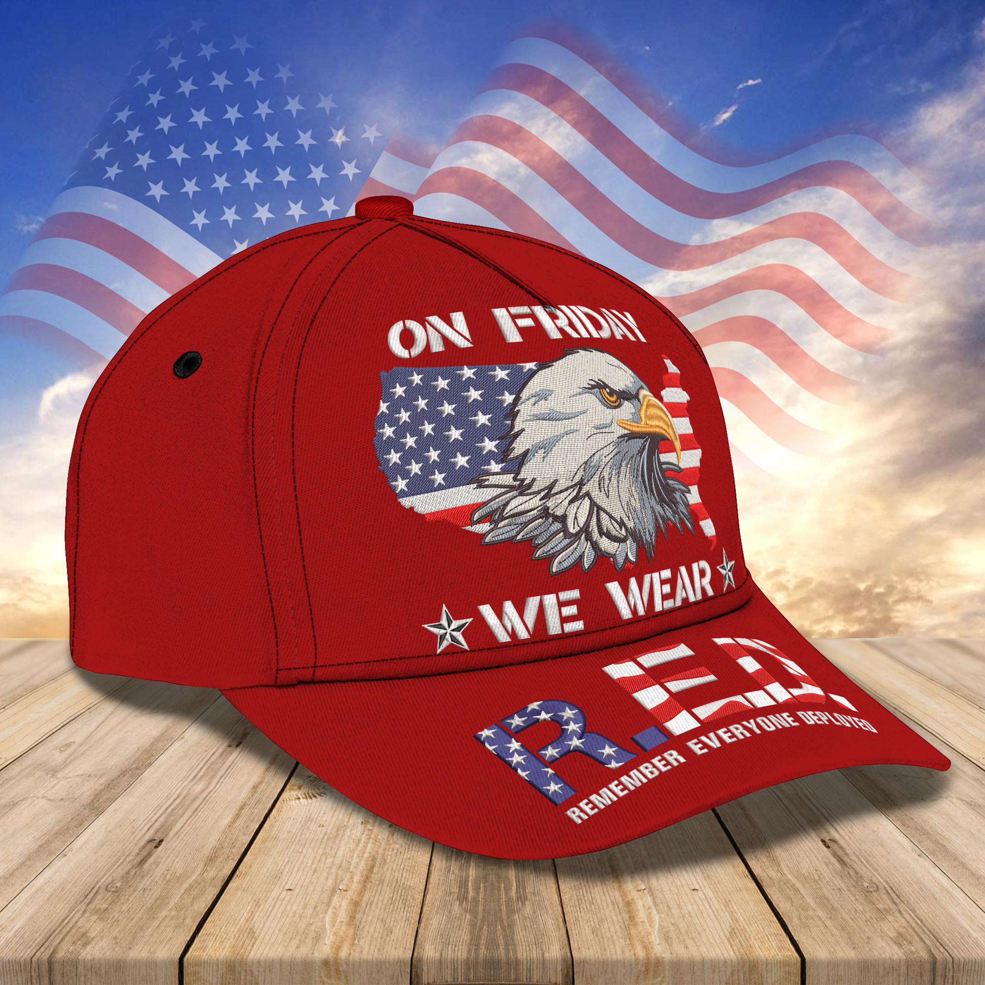 Red Friday Embroidery Cap: Wear Red, Show Your Patriotism