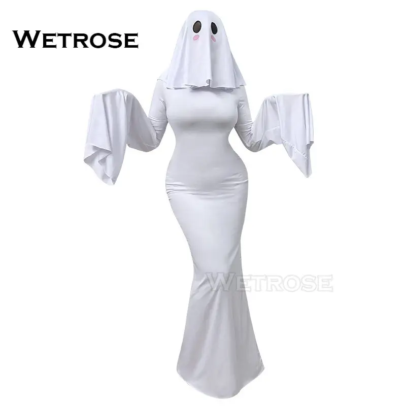 [Wetrose] In Stock Ghost Girl Cute Ghost Dress Full Set Cosplay Costume ...