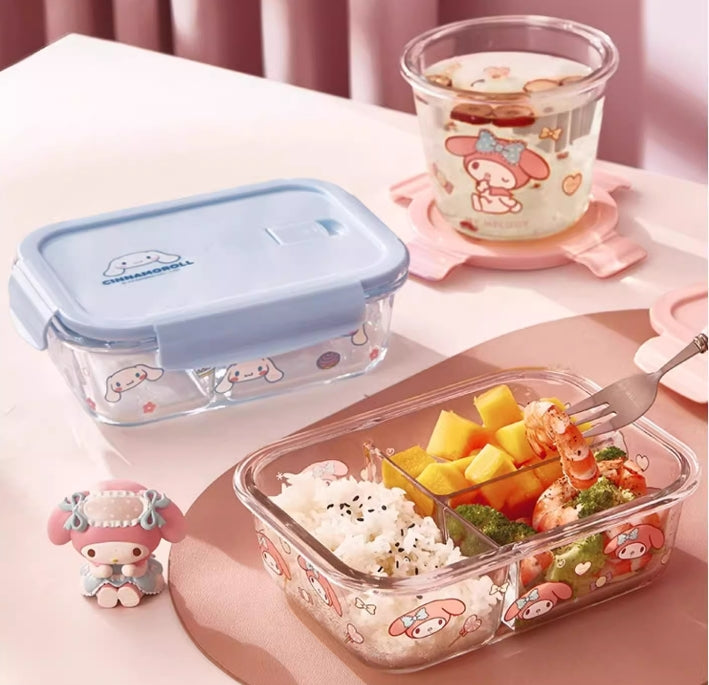 Cute Transparent Glass Lunch Box