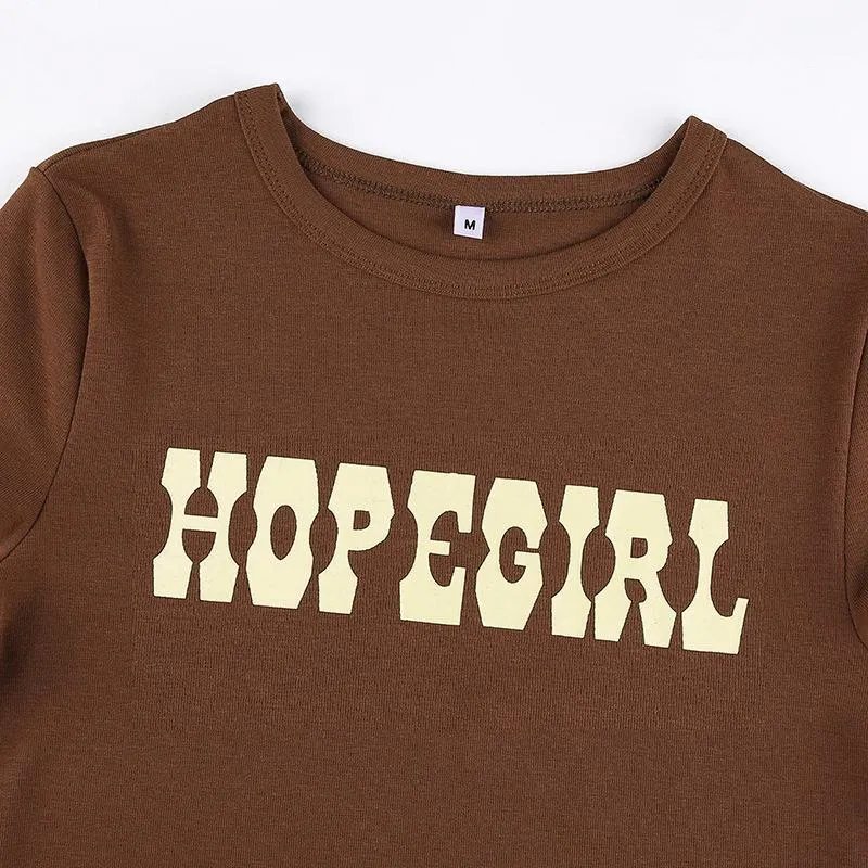 HOPE GIRL PRINT CROP TOP