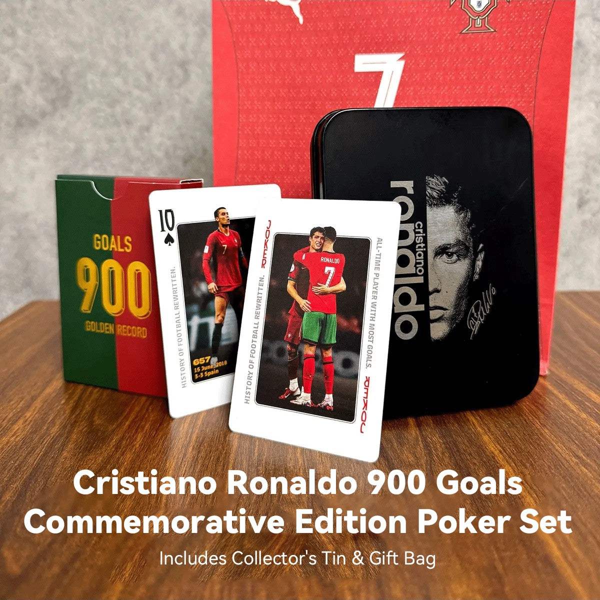 Cristiano Ronaldo's 900 Career Goals Commemorative Collection Poker ...