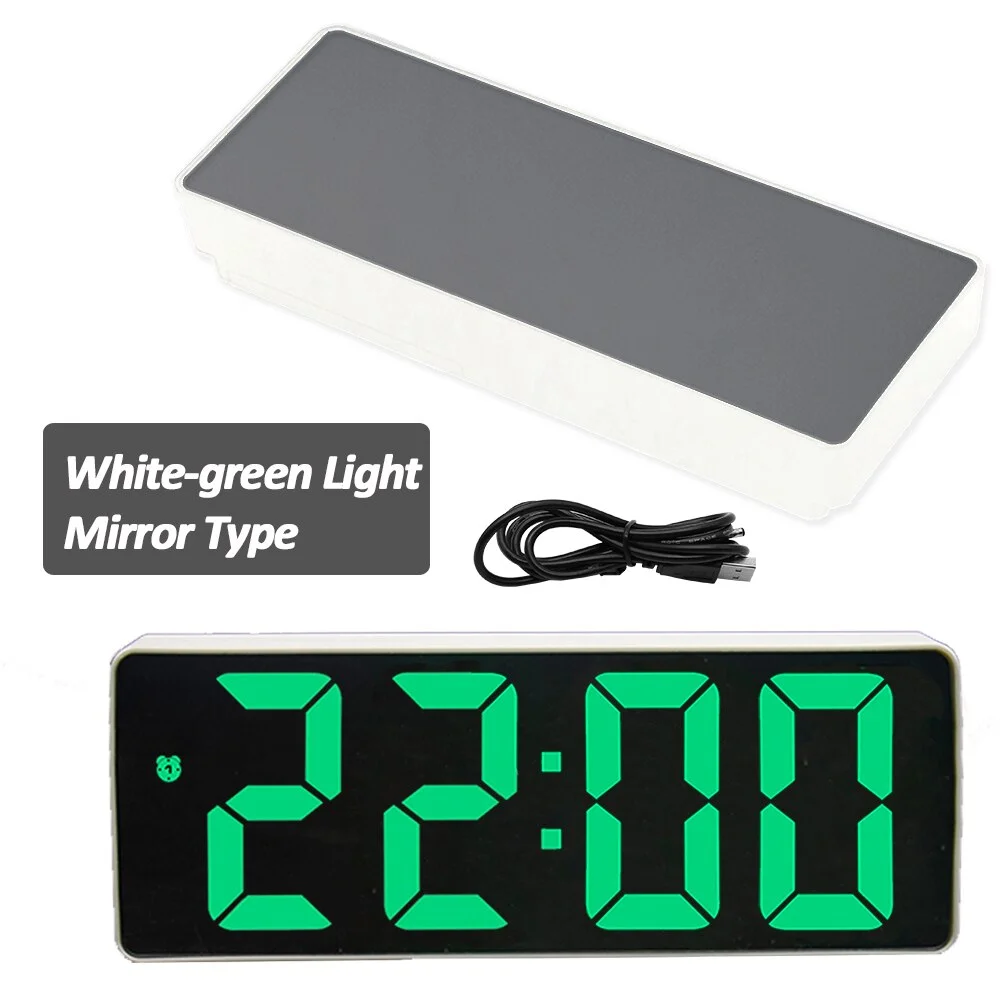 Nigikala Alarm Clock LED Screen Electronic Clock Large Number Display ...