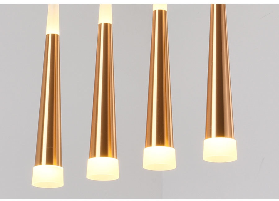LED Simple Pendant Lights Gold Lamp For Living Room Lustre Pendant ...