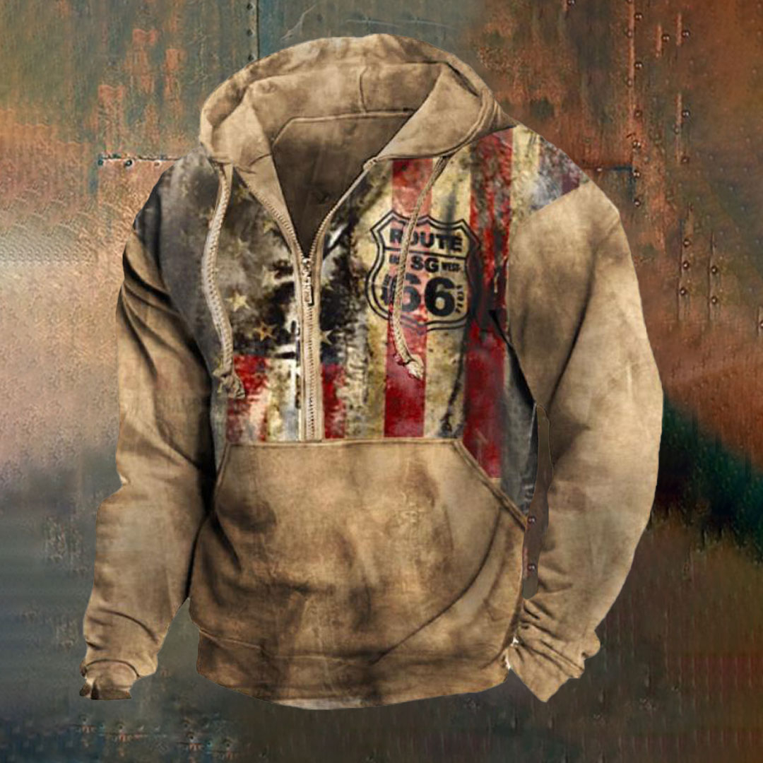 Men's Waffle Solid Henley Tactical Sweatshirt