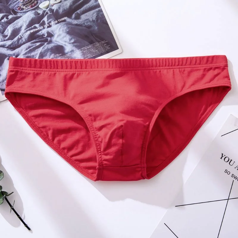 Billionm And American Mens Briefs Cotton Underwear Solid Color Adult