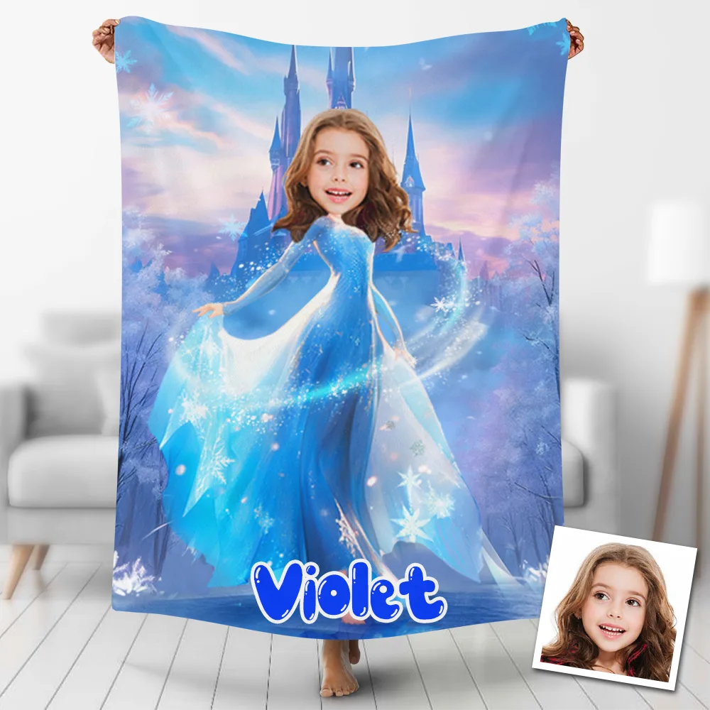 Custom Blankets Personalized Frozen Elsa Princess Blanket