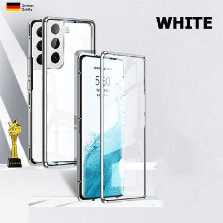 Magnetic Tempered Glass Double-sided Phone Case.