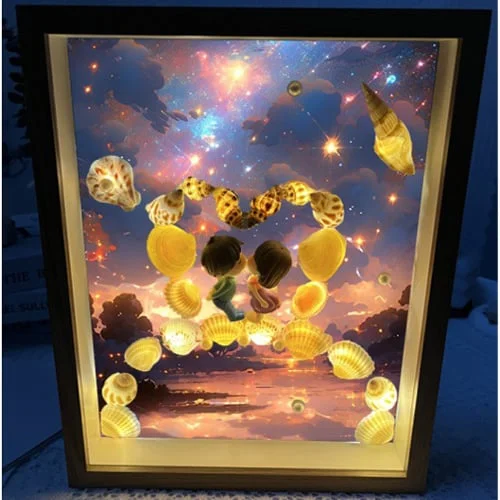 👨‍ ️‍💋‍👨DIY Shell Conch Starry Sky Lamp