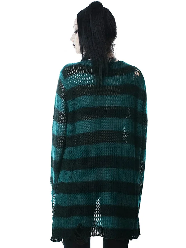 Punk Gothic Striped Sweaters