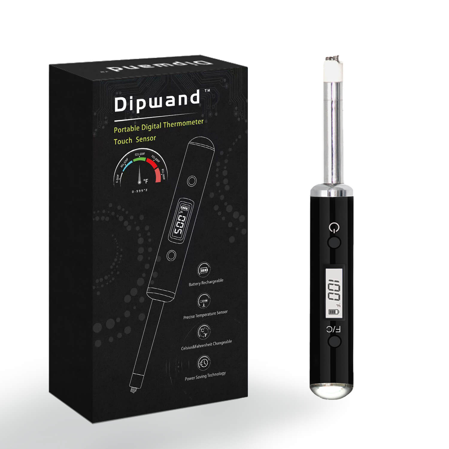 Dipwand™ Dab thermometer kits, with 2.1 inch Probe Sensor