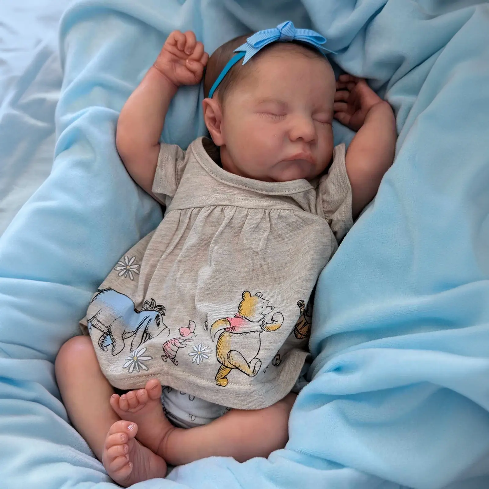 20" Sleeping Real Lifelike Silicone Vinyl Body Reborn Doll Girl Culiy ...
