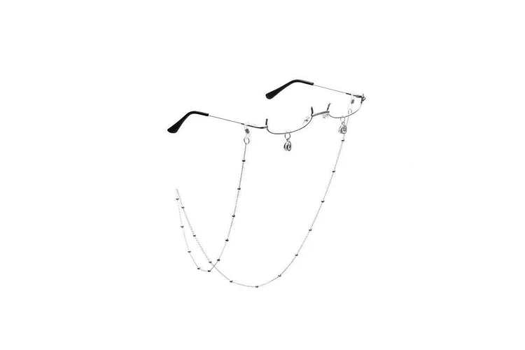 Glasses Frame Half Frame Without Lens Girl Chic Harajuku Cosplay Party ...