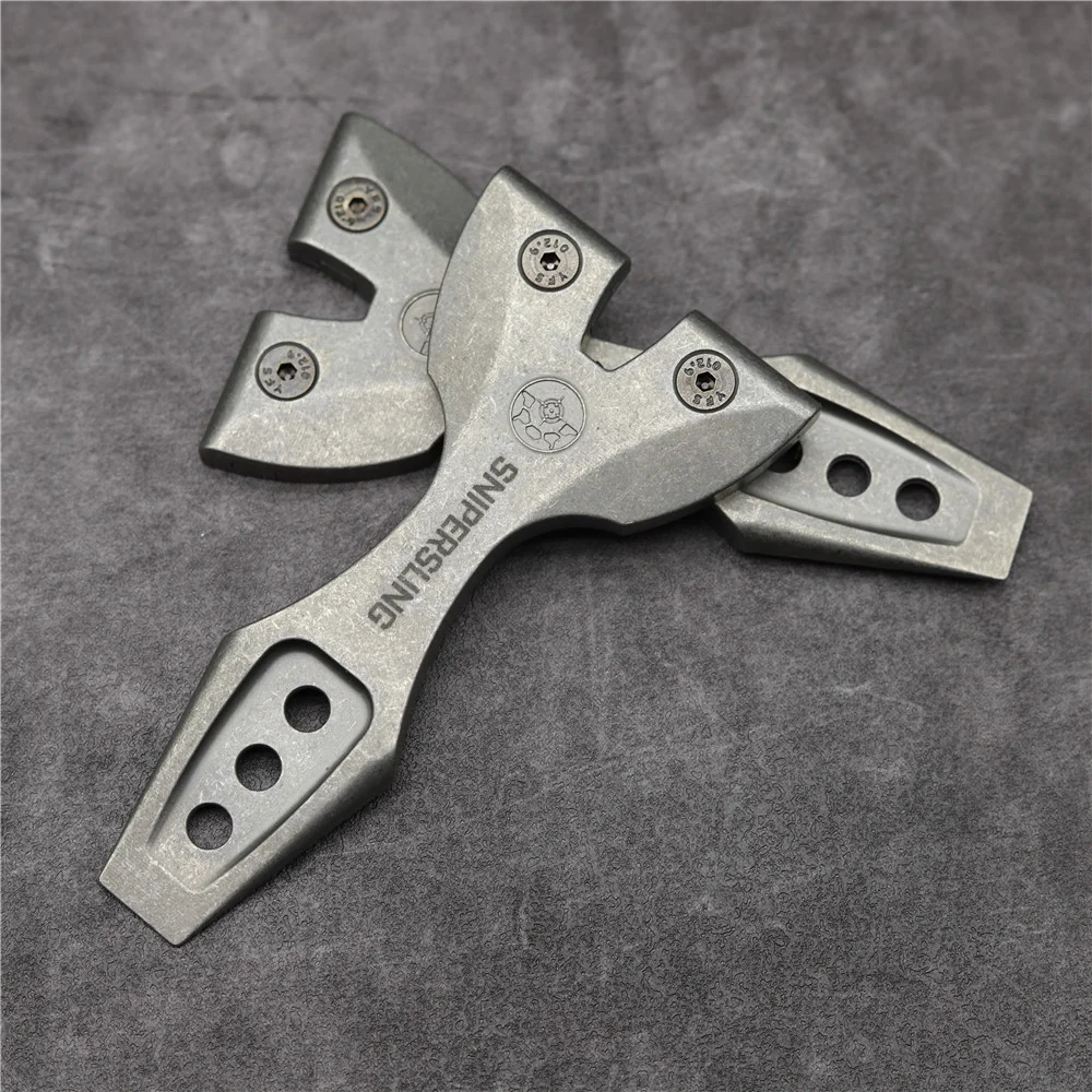 Snipersling Slingshots: S-Scops Titanium PFS Portable Flat Slingshot