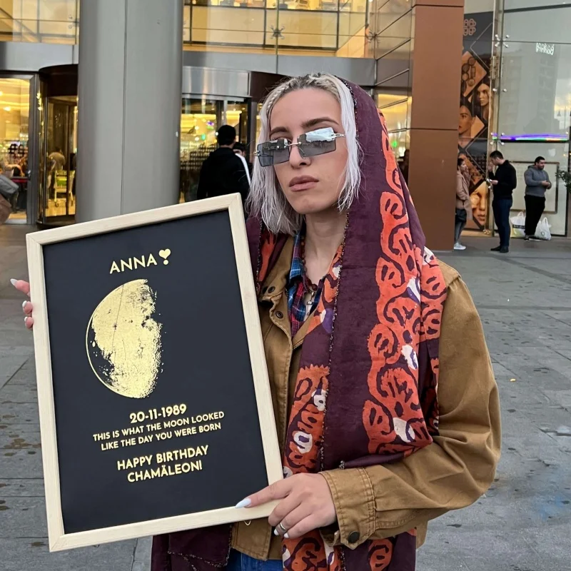 Custom Art Real Moon Phase