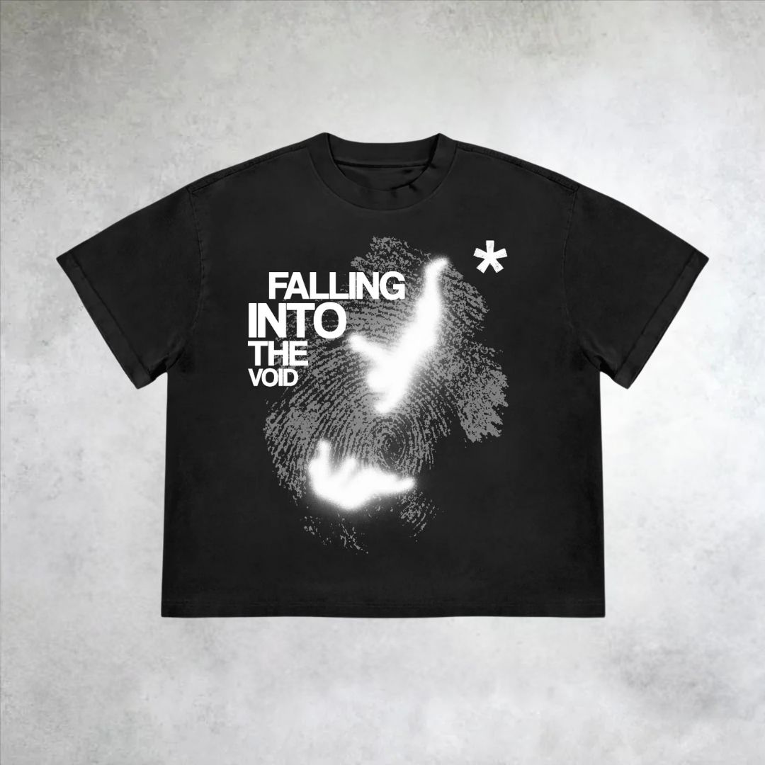 FALLING IN TO THE VOID Casual Printed T-Shirt