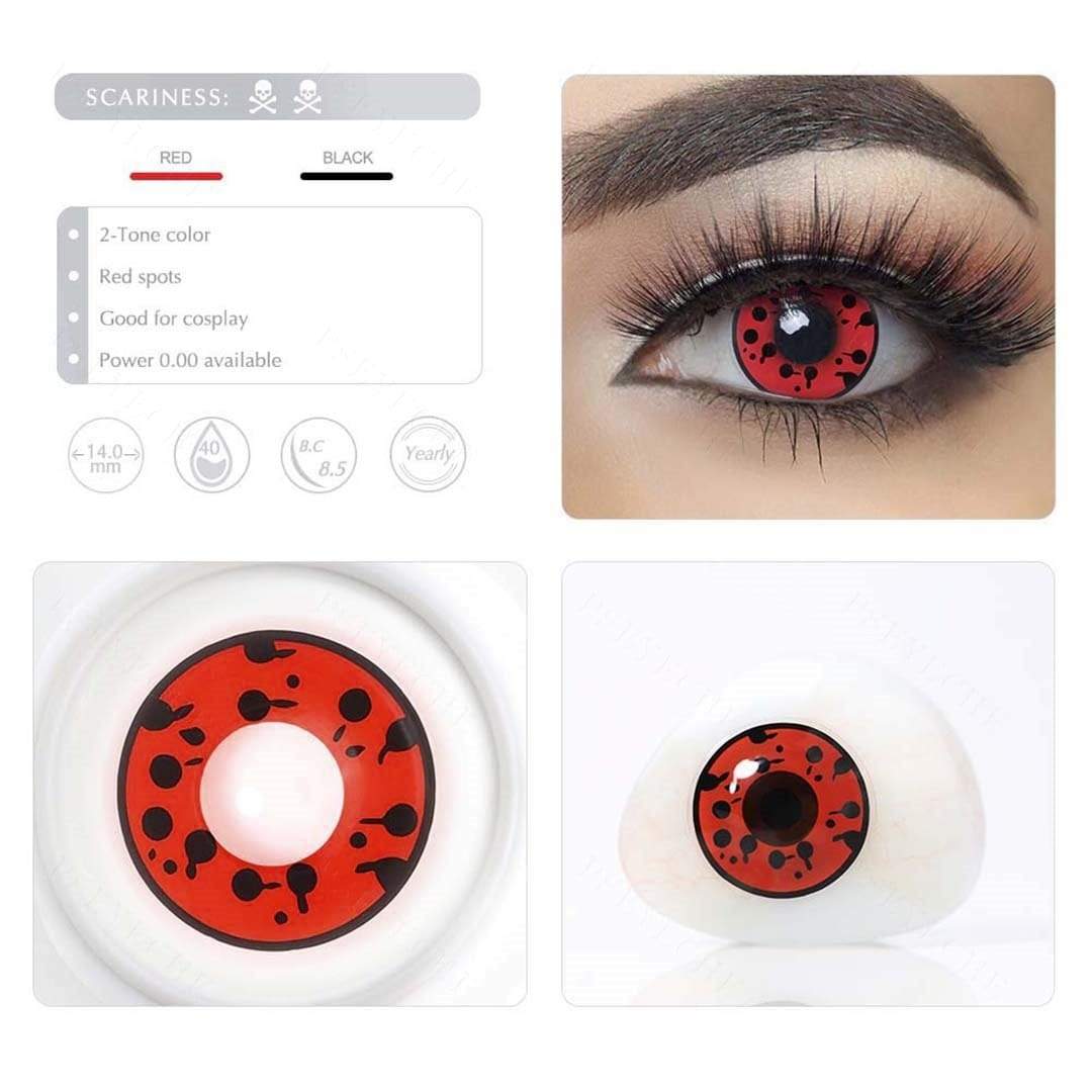 Red Spots Halloween Cosplay Contacts