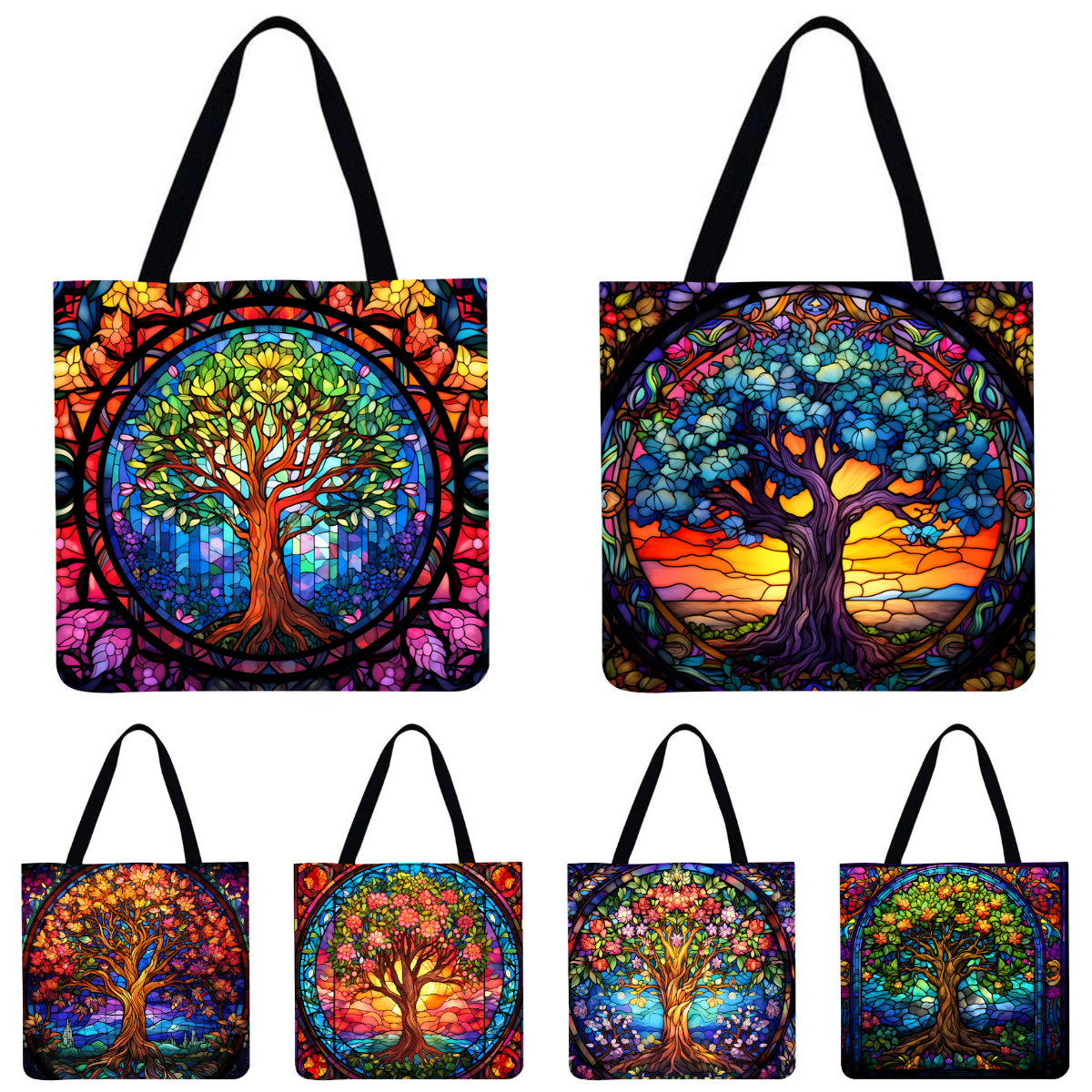 Tree of Life - Large Capacity Linen Tote Bag