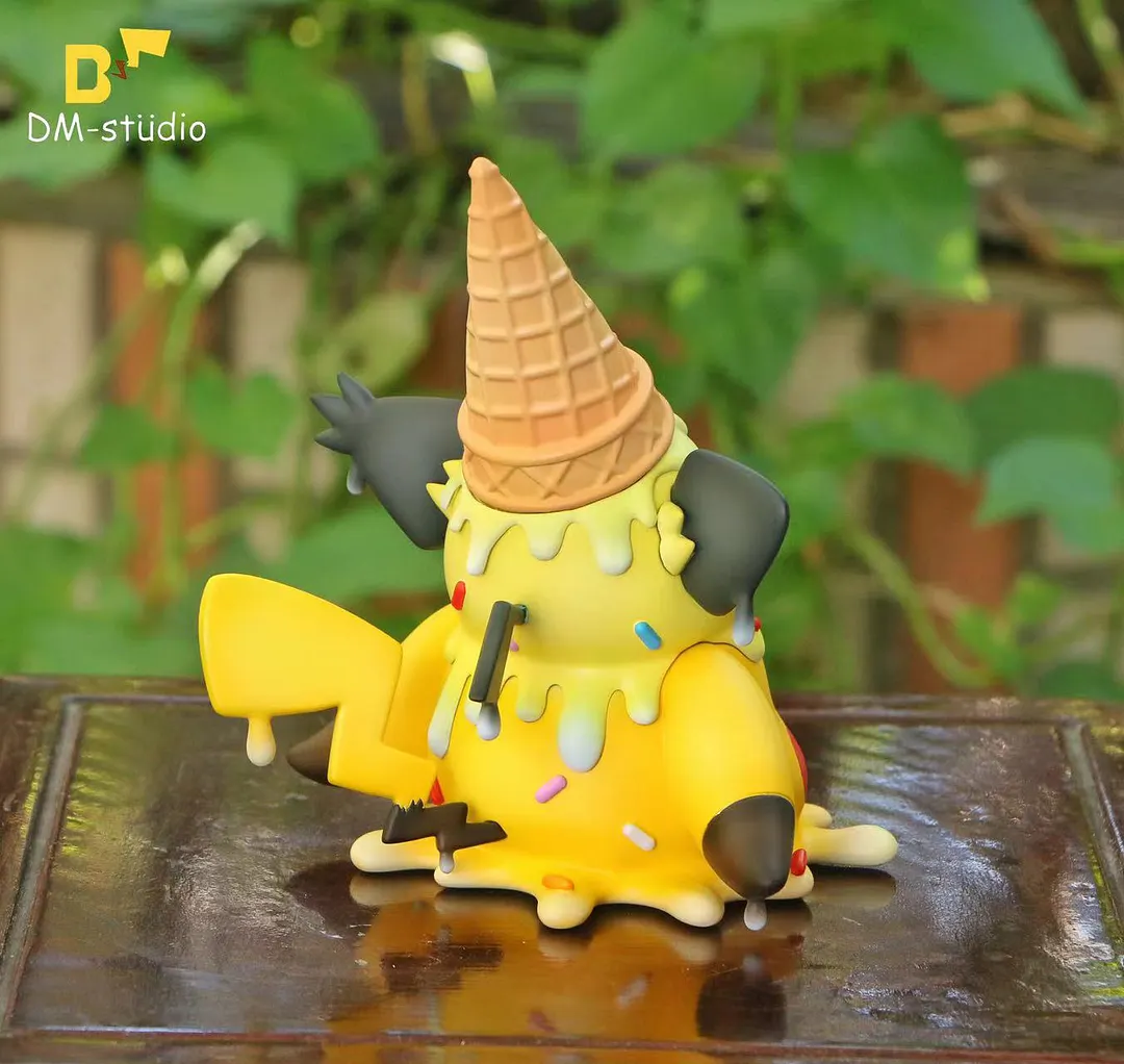 Big & Small Scale Ice Cream Pichu & Pikachu - Pokemon Resin Statue - DM ...