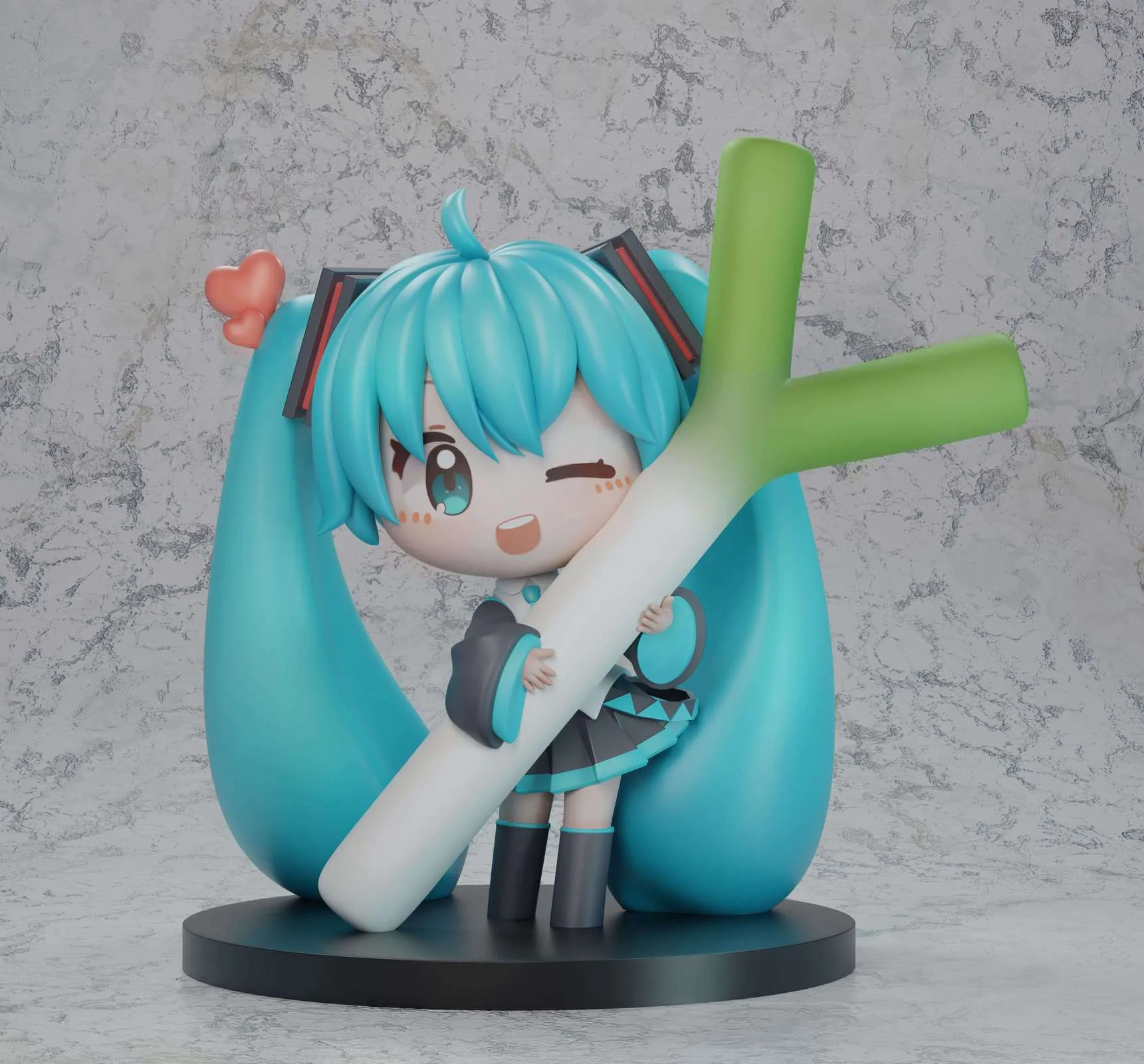 Chibi Ver. Onion Hatsune Miku - VOCALOID Statue - ChaoShe Studio