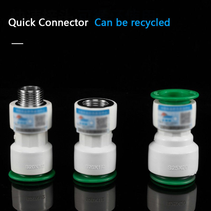 PPR water pipe quick connector (no hot melt required)