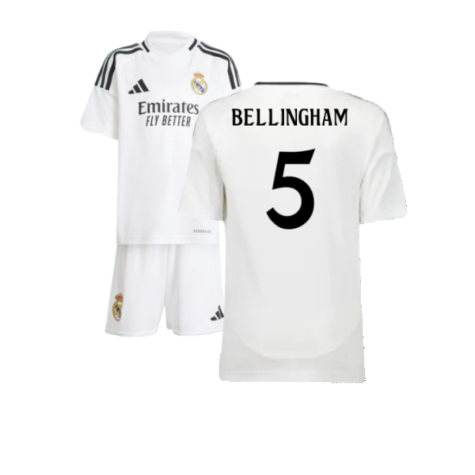 Real Madrid Jude Bellingham 5 Home Shirt Kids Mini Kit 2024-2025