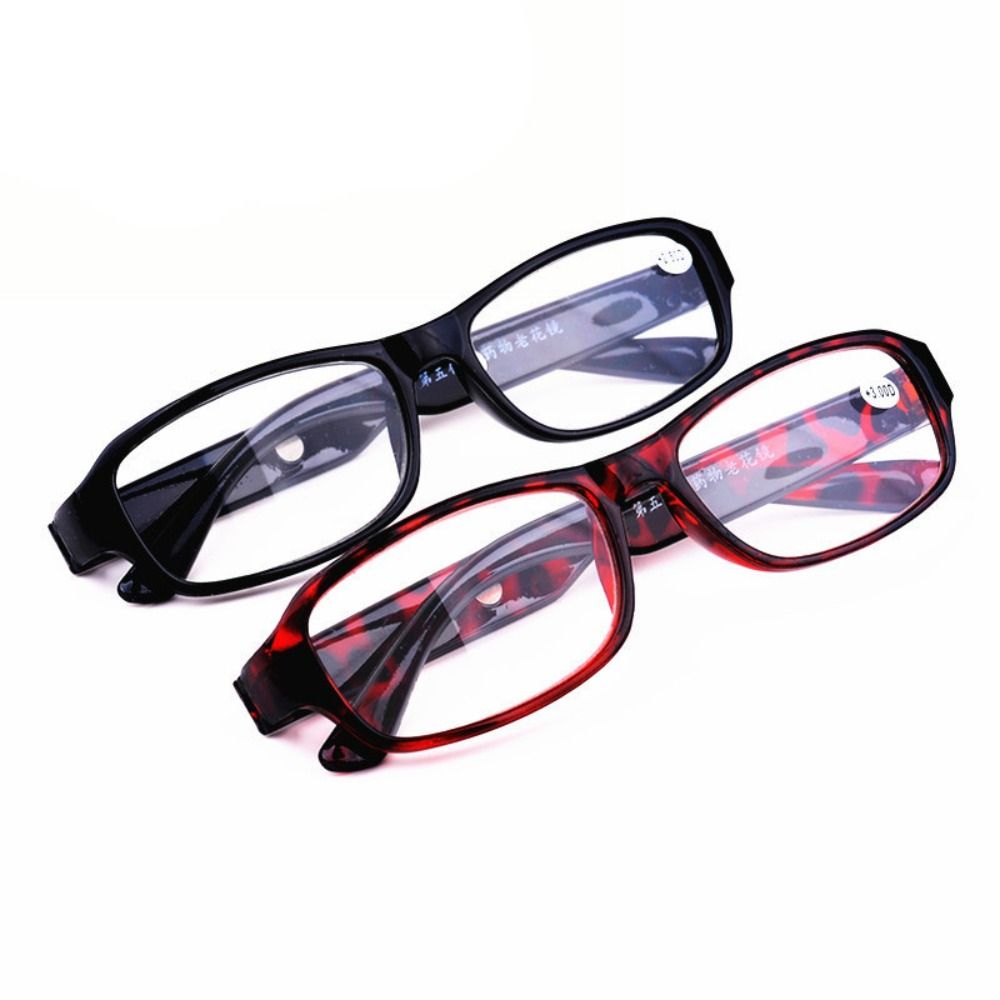 1 Pair Square Reading Glasses Optical Lens Plastic Frame Reader Men ...