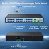 24 Port PoE Switch 300W | 10/100Mbps PoE Port with 3 Gigabit Uplinks ...