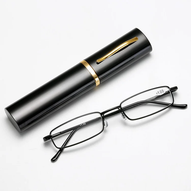 High Quality Alloy Frame Hyperopia Portable Reading Glasses with Mini ...