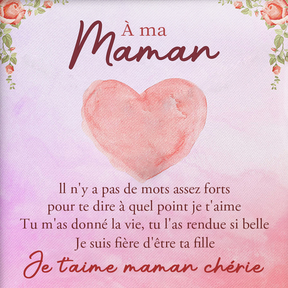 Jessemade FR À ma Maman - Carte avec coffre cadeau