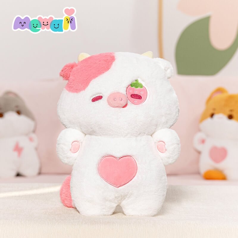 Mewaii Squishy Berry Cow Plush Kawaii Doodle Meow Doll Pillow Plush Toy
