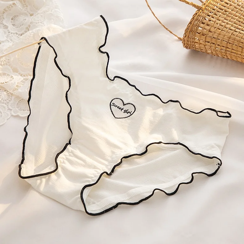 Uaang Japan Lolita Milk Silk Cute Underpants Girls Sweet Bow Cartoon Ruffle Panties Lovely ...