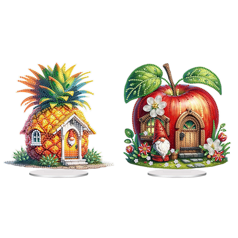 Acrylic Special Shaped Fruit Hut Diamond Painting Desktop Decorations ...