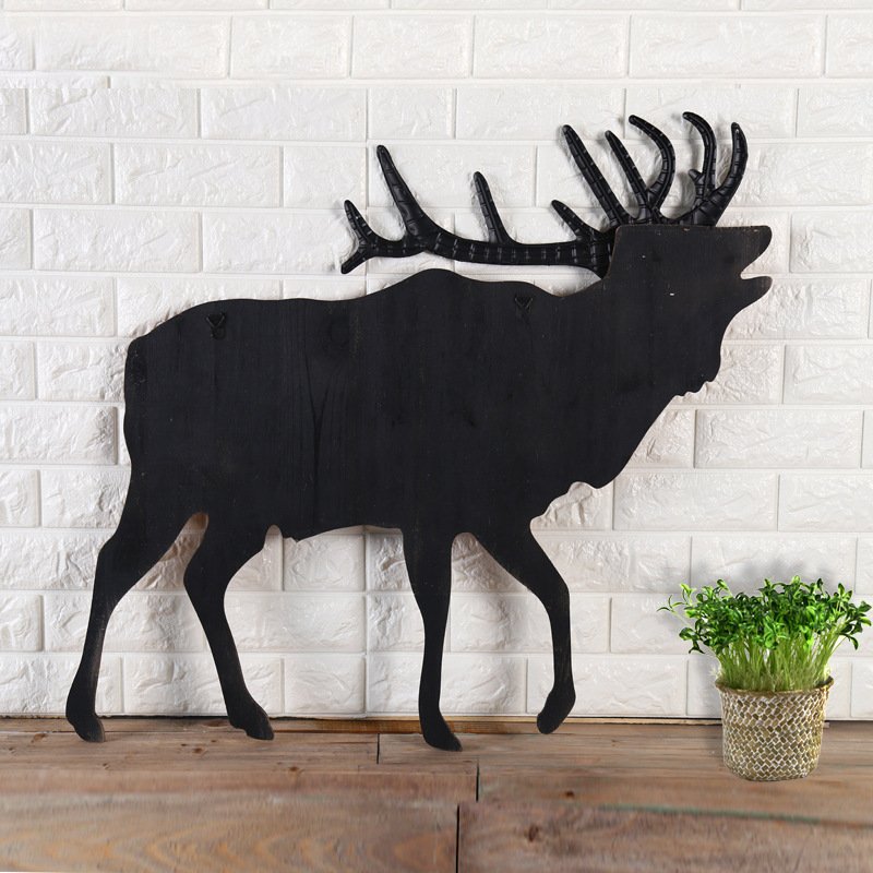American Country Log Color Elk wall decoration