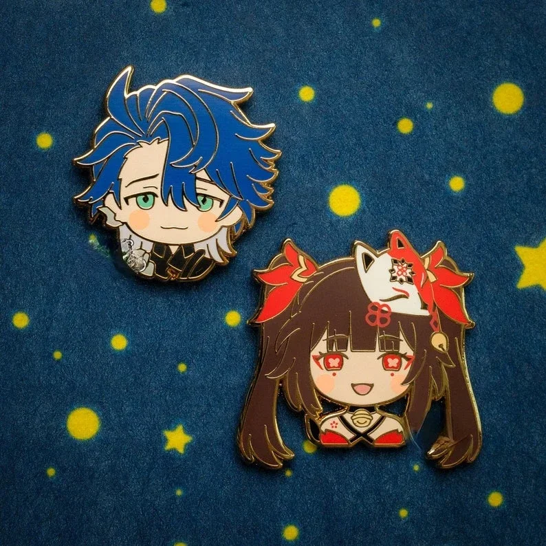 Honkai Star Rail Sampo and Sparkle the Masked Fools Pin