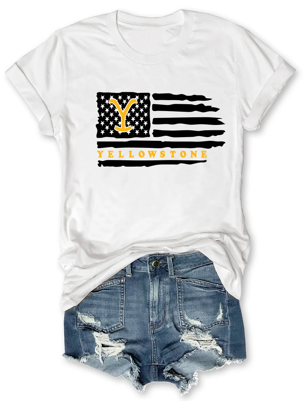 Yellowstone Dutton Ranch American Flag T-Shirt