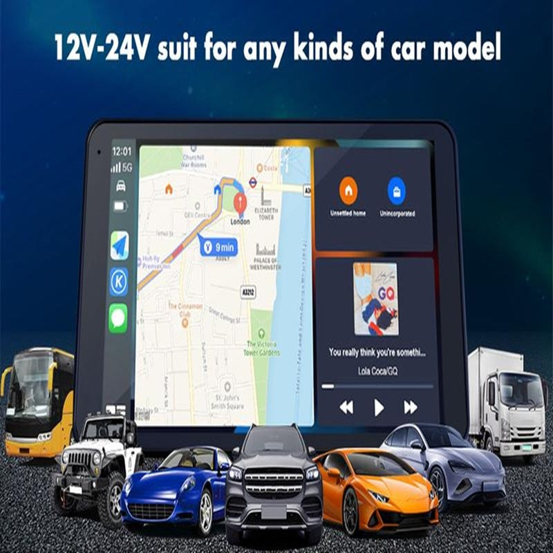 Saker® Portable Wireless CarPlay Touch Screen is a smart car stereo ...