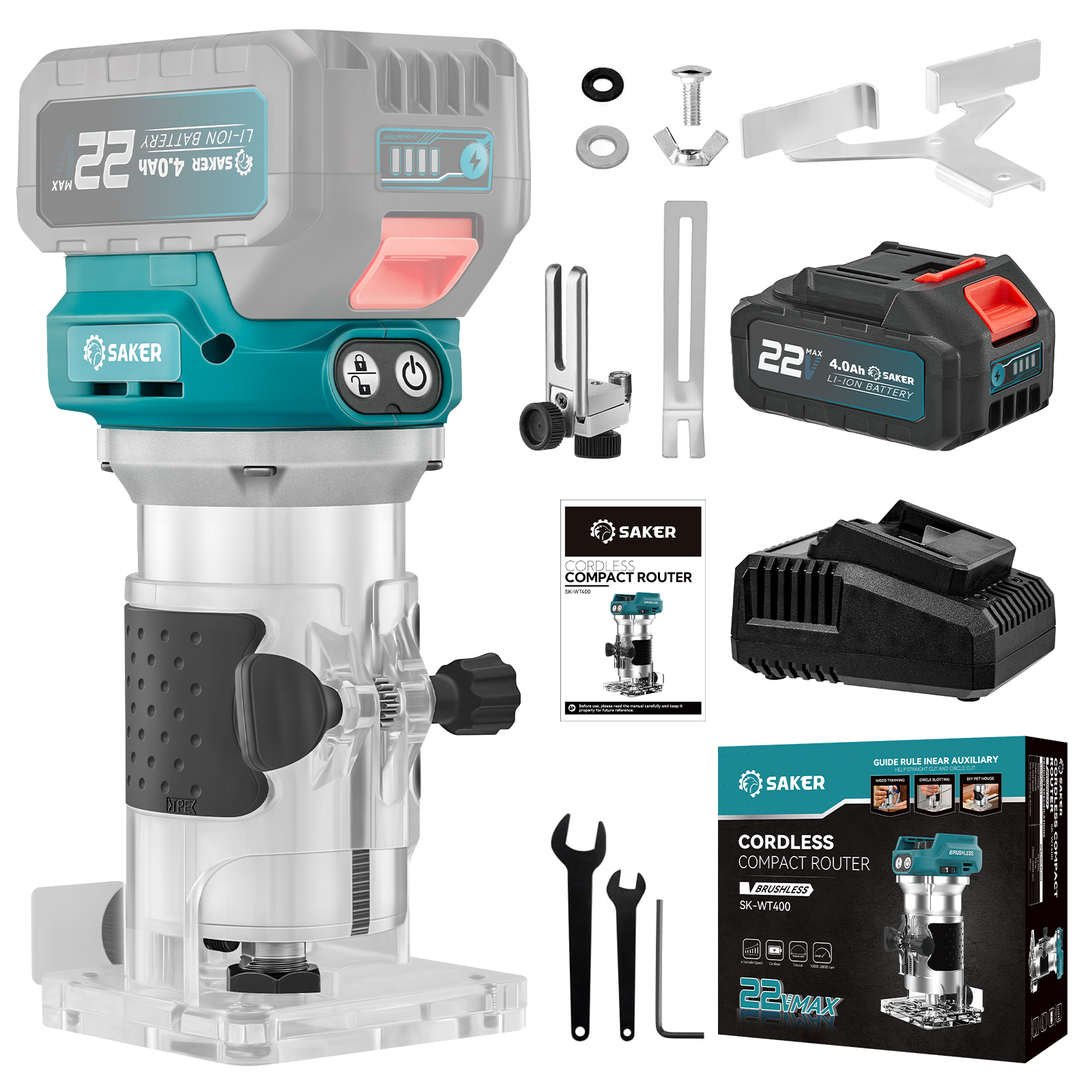 Saker Cordless Brushless Router Tool
