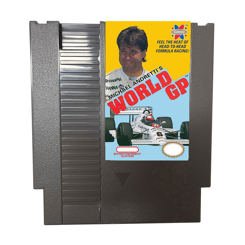8 Bit NES Game Card - Michael Andretti’s World GP - NES Game Cartridge ...