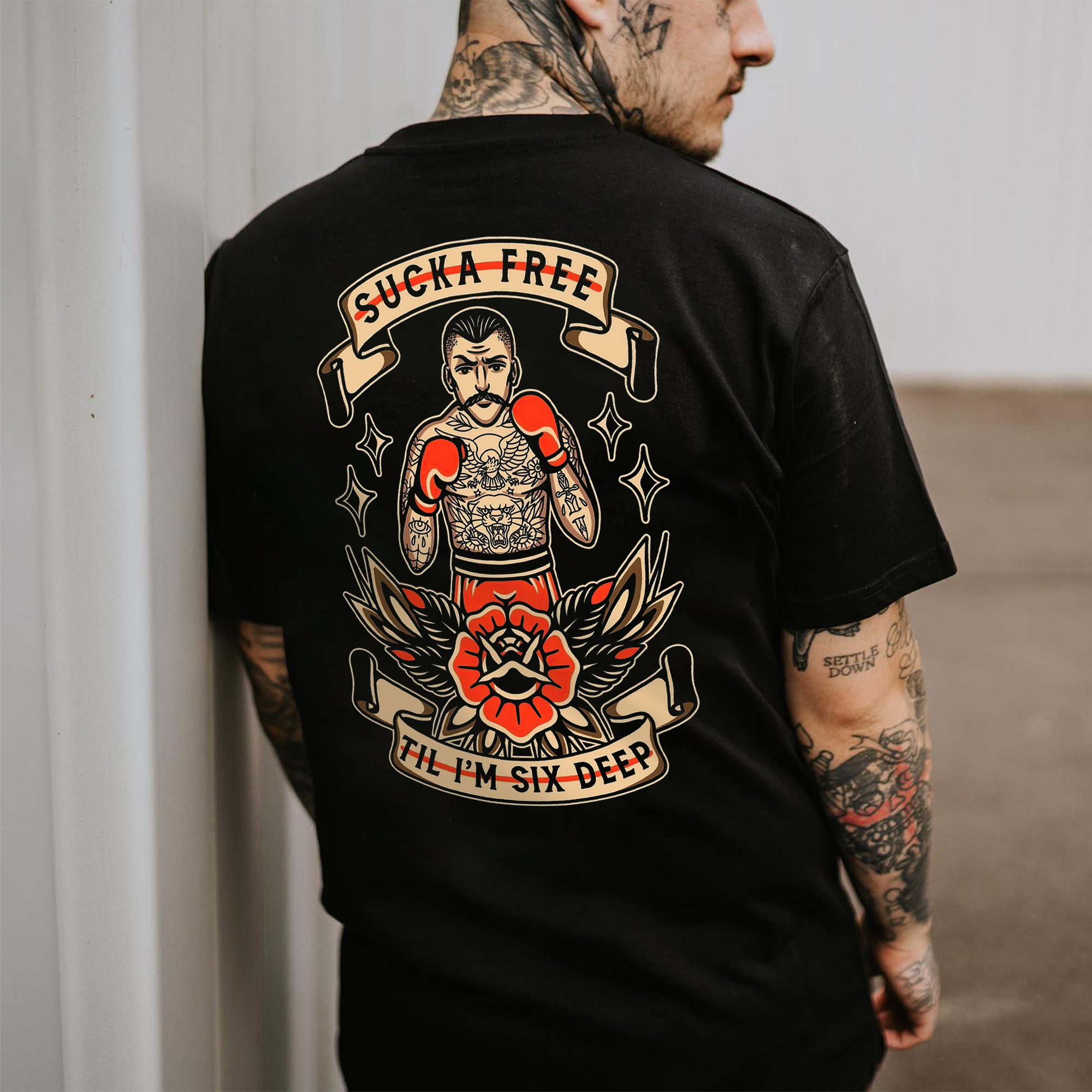 Sucka Free Til I'm Six Deep Printed Men's T-shirt