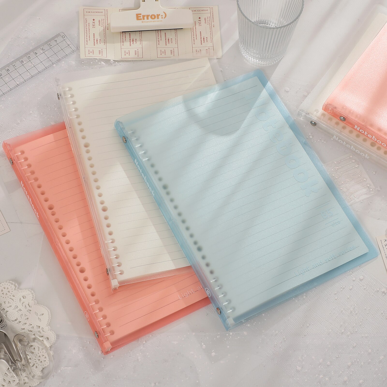 A5/B5 10-hole Binder Refill Paper 30 Sheets/ Book Simple Soft Cover