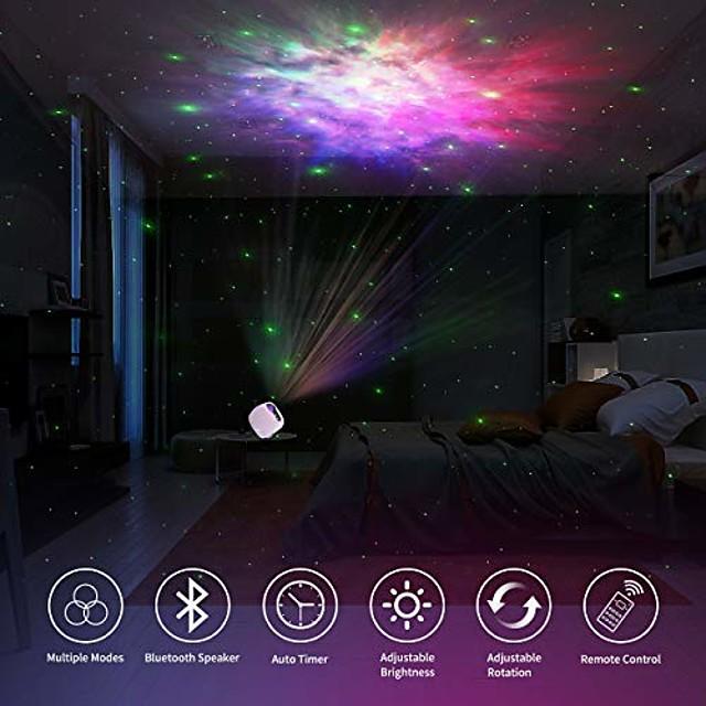 Laser Starry Sky Light Projector Projection Lamp Colorful Nebula Moon ...