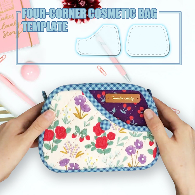 Four-Corner Cosmetic Bag Template+ Manual