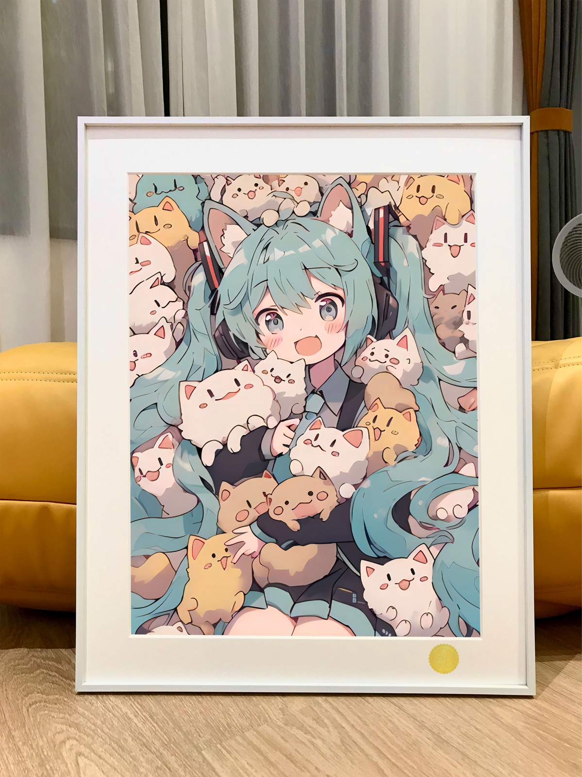 Cat Ear Ver. Hatsune Miku Wall Art: Adorable and Charming Artwork for ...