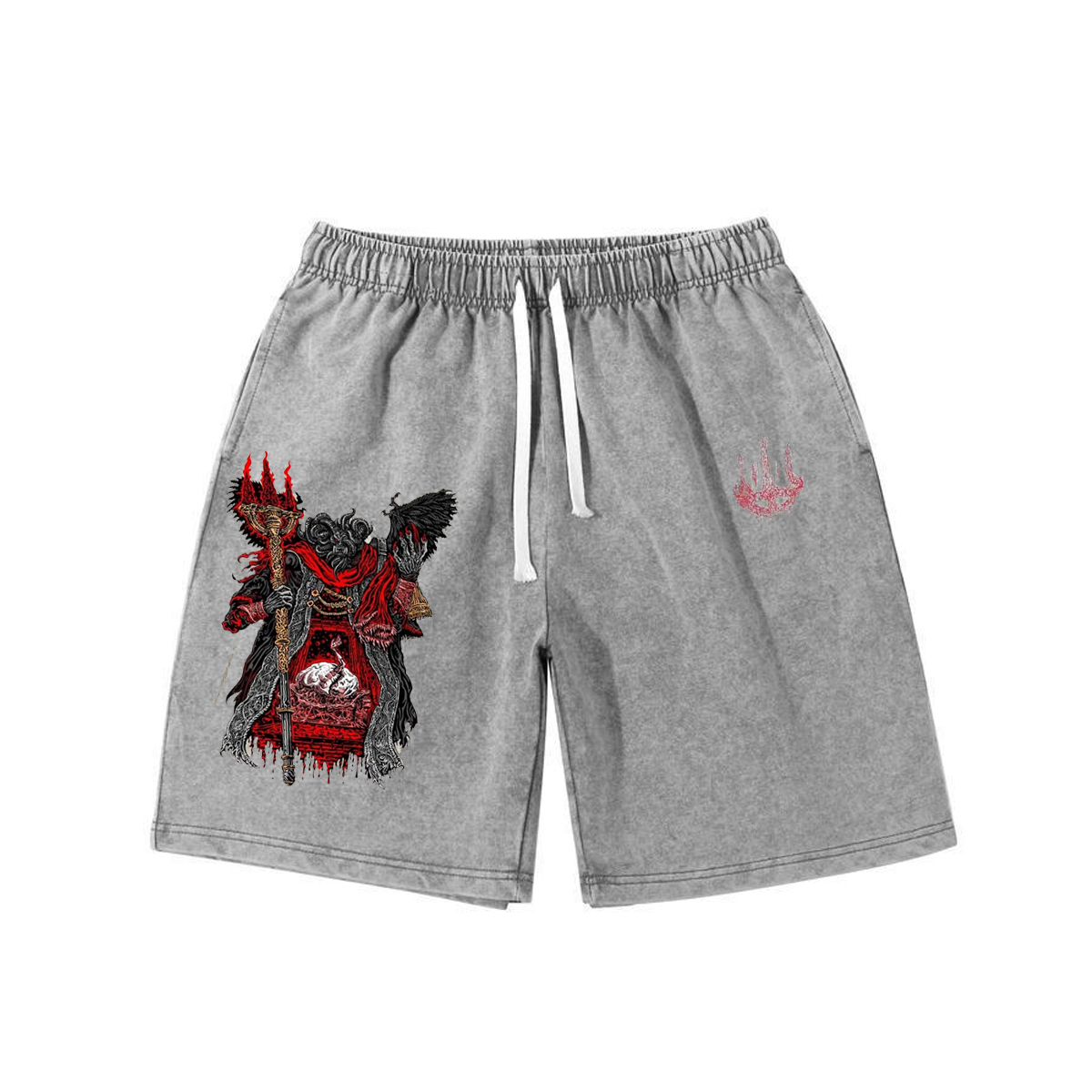 Elden Ring Mohg Lord of Blood Retro Washed Shorts Loose Sports Shorts