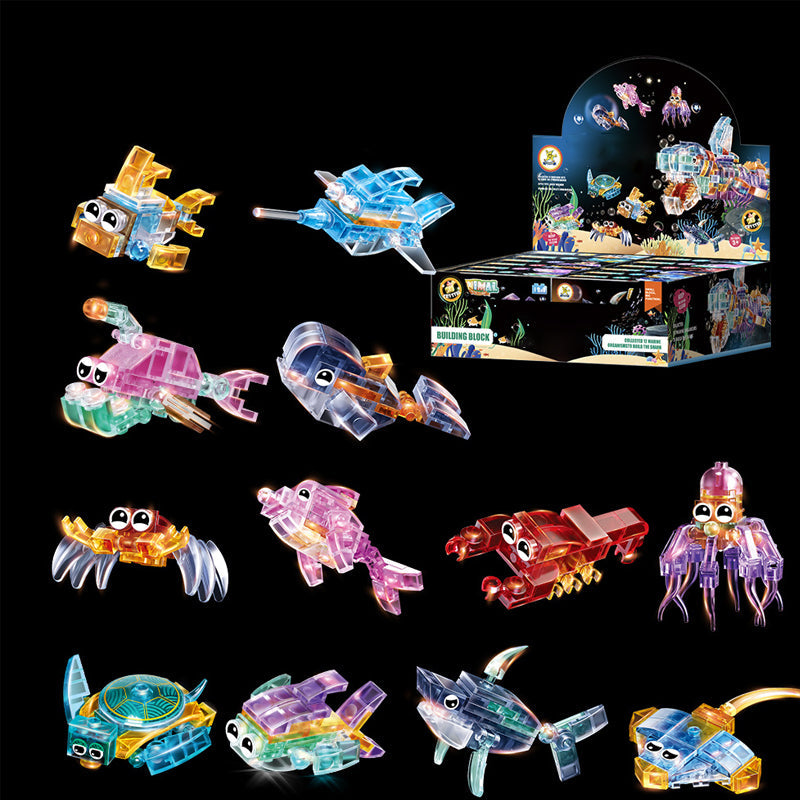 Transparent Marine Life Building Blocks