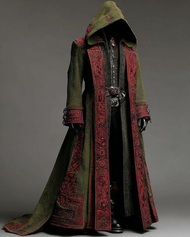MEN'S AUTUMN AND WINTER FASHION DESIGN PATCHWORK CONTRAST COLOR CLOAK c781