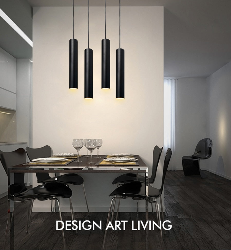 Cylinder Pipe Pendant Lights Kitchen Island Dining Room Bar Counter Lights